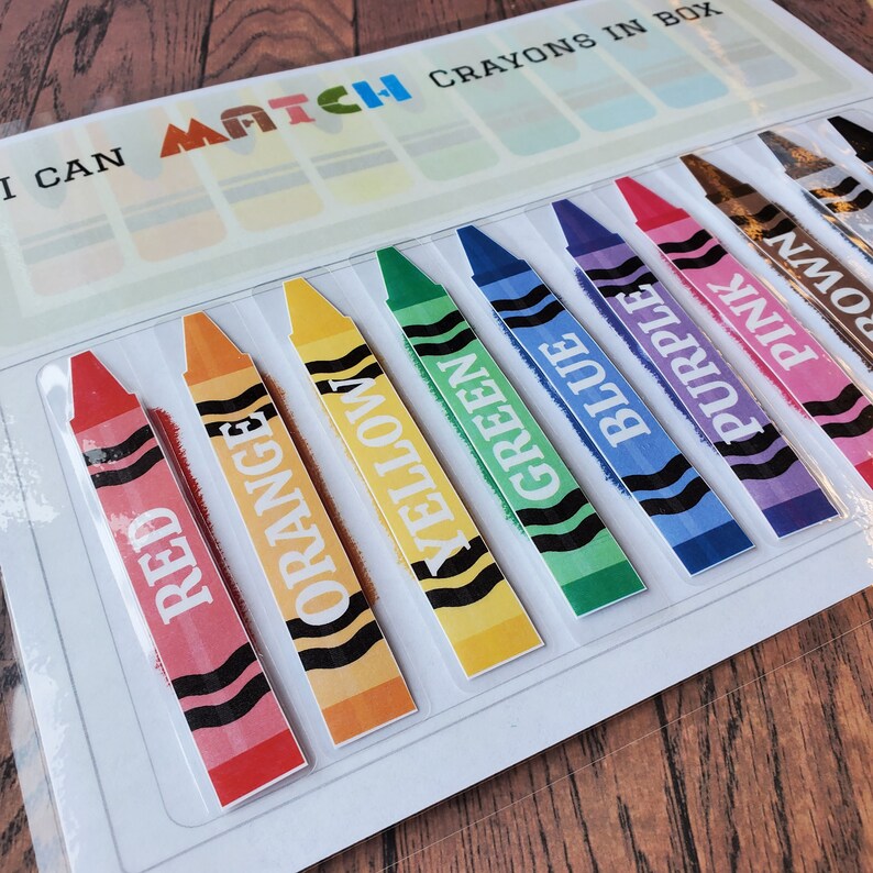 Crayon Color Matching Game, Printable, Toddler Preschool Learning Tool ...