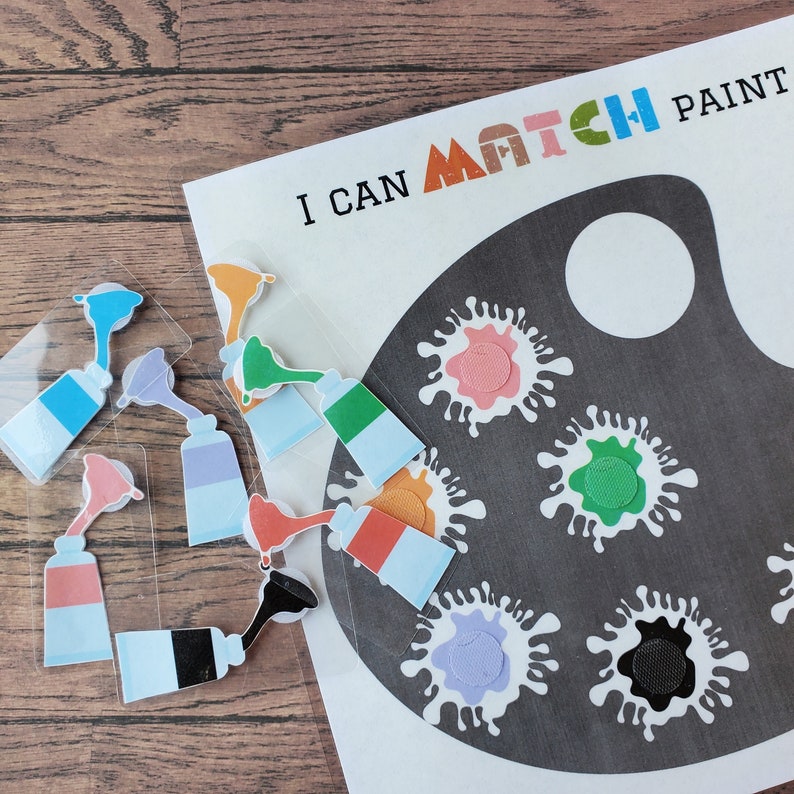 Paint Color Matching Game, Printable, Toddler Preschool Learning Tool ...