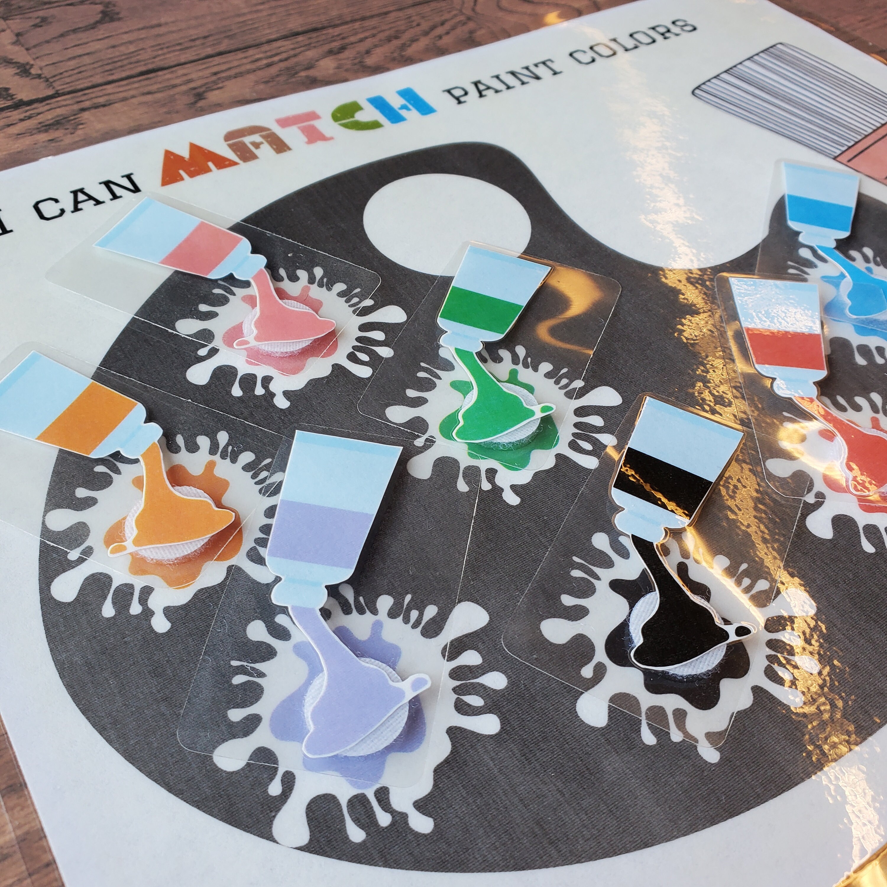 Paint Color Matching Game, Printable, Toddler Preschool Learning Tool ...