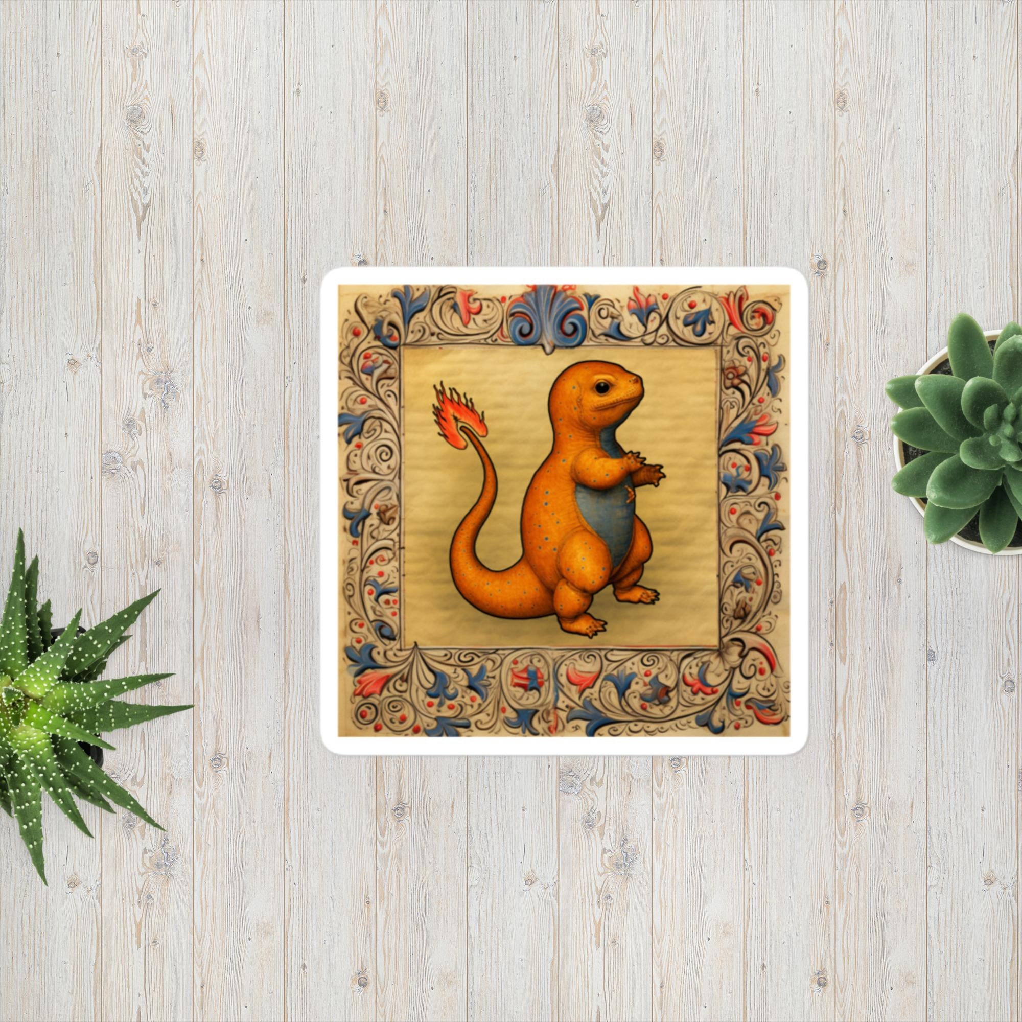 Medieval Charmander Sticker - Etsy