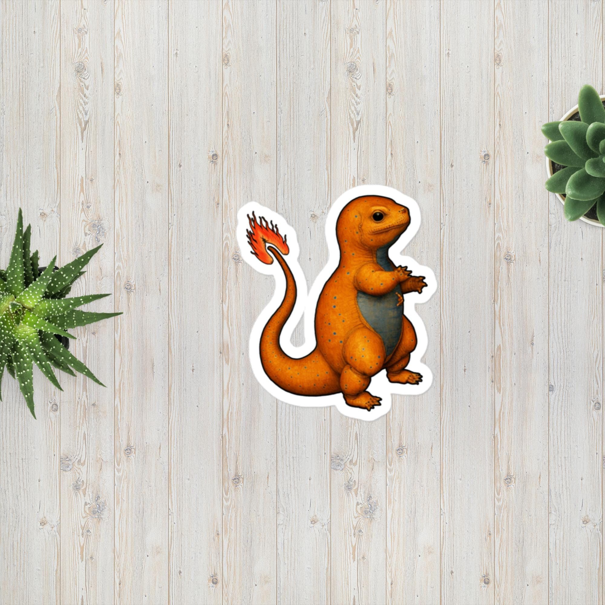 Medieval Charmander Shaped Sticker - Etsy