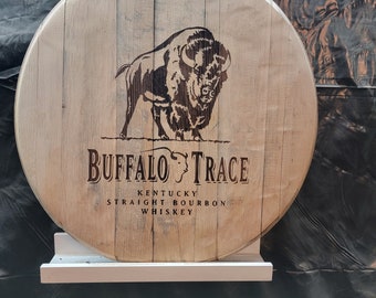 Buffalo Trace Wall Clock, Bourbon Barrel Lid Clock, AUTHENTIC Stamp ...