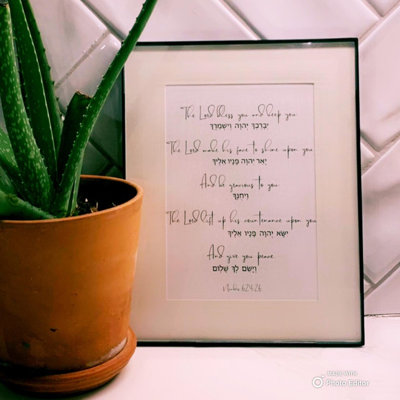 Aaronic Blessing, the Blessing, Kari Jobe, Bible Verse Wall Art ...