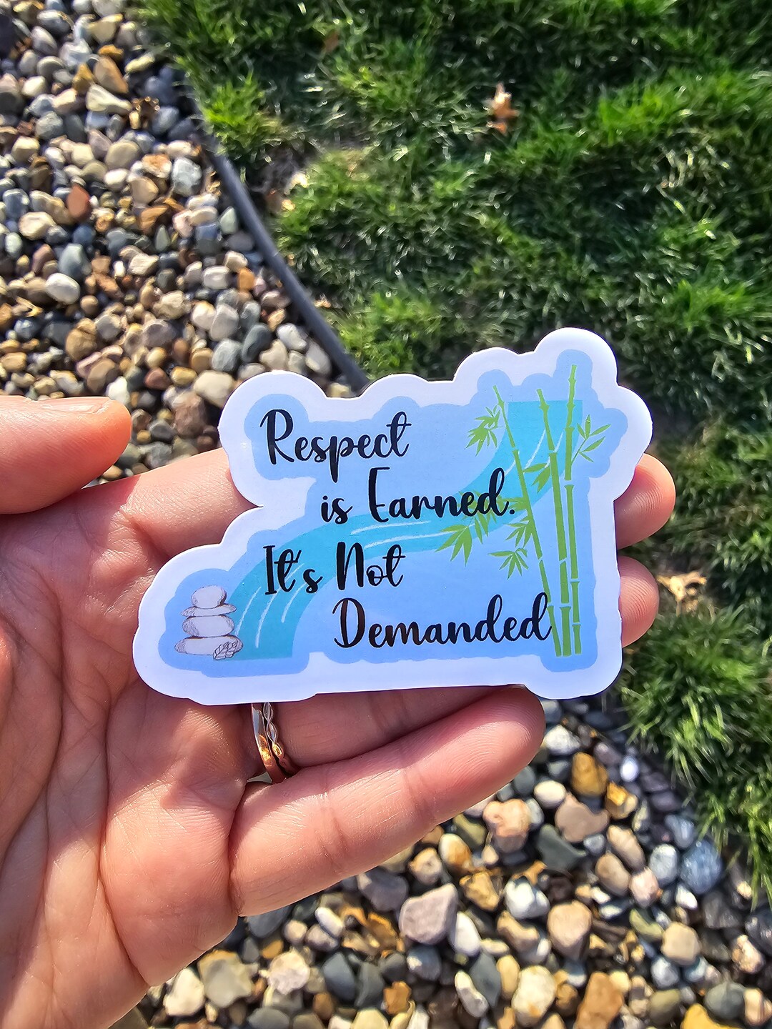 Respect is Earned Not Demanded, Positive Energy Sticker, Zen Sticker ...