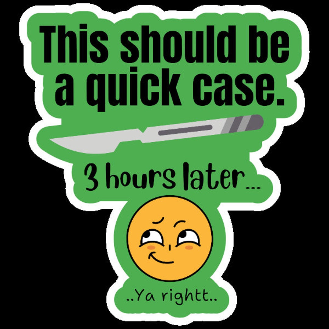 Surgical Resident Sticker for Resident Operating Room Sticker MD ...