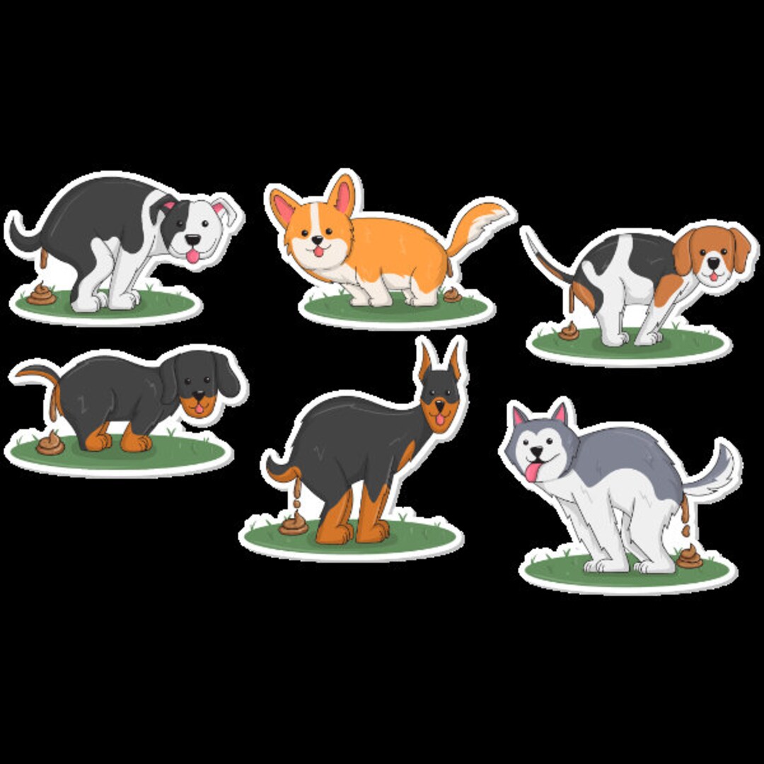 Cute Dog Pooping Sticker, Dog Sticker, Corgi Sticker, Dachshund Sticker ...