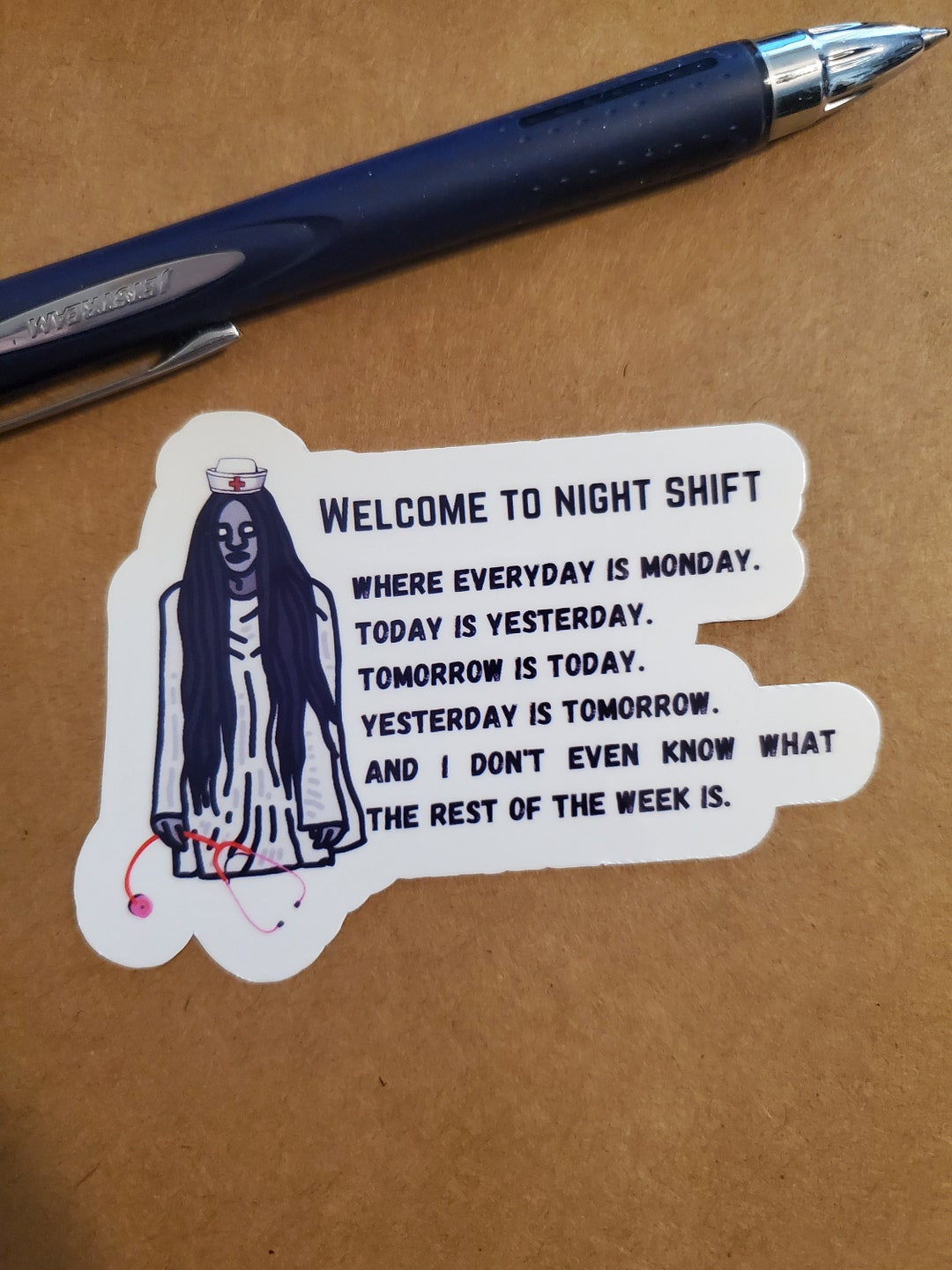 Night Shift Worker Night Shift Nurse Sticker Nurse Sticker Nurse ...