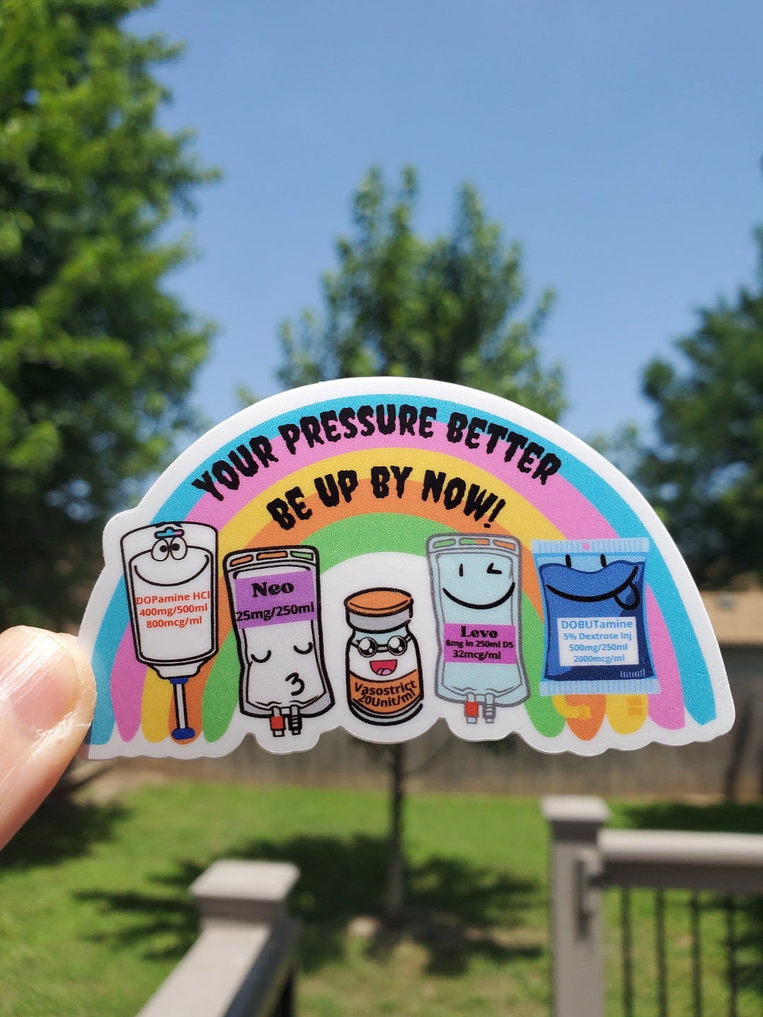 Pressors Sticker, Icu Nurse Sticker, Er Nurse Sticker, PA Sticker, Med ...