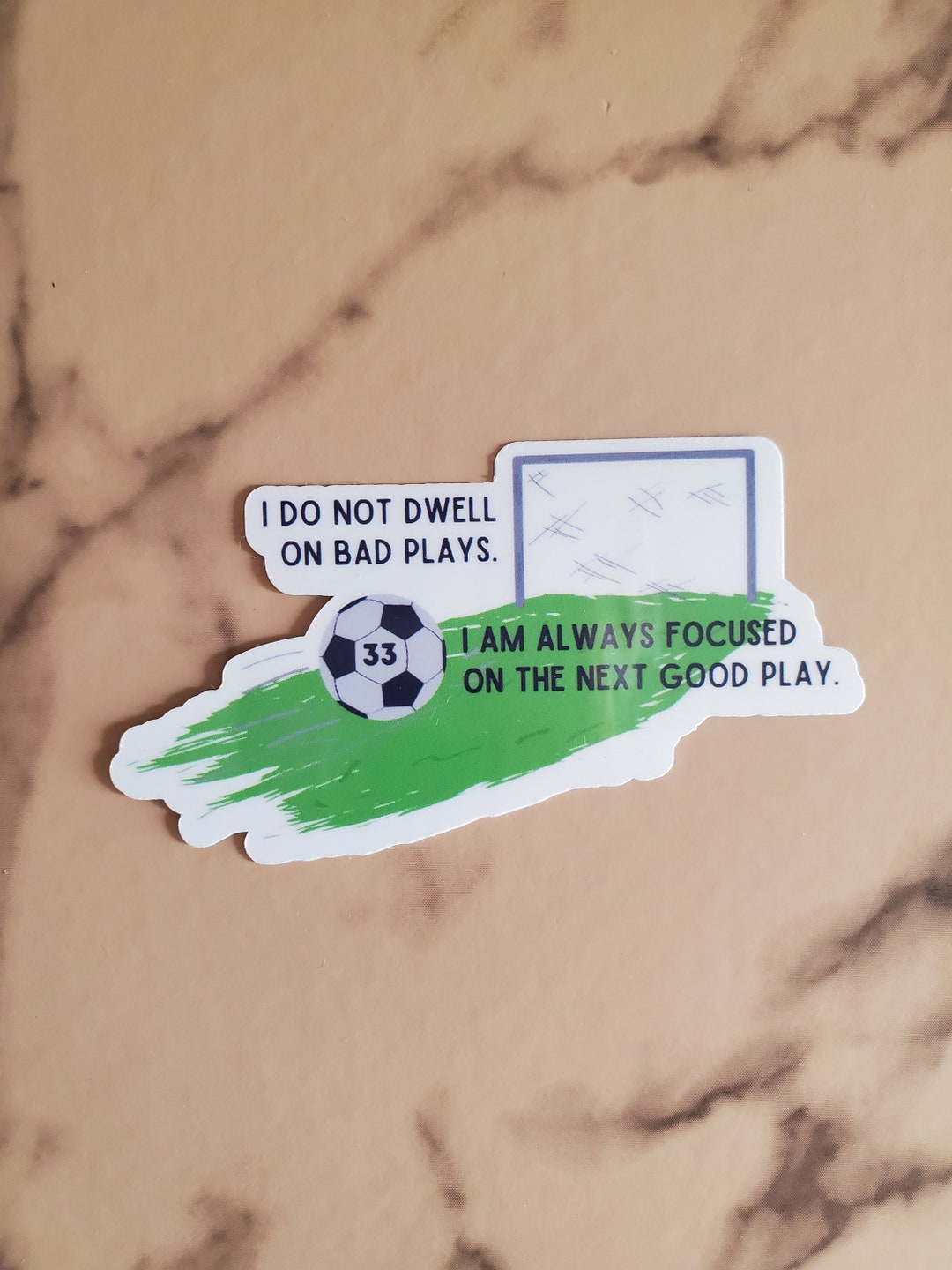 Personalize Soccer Ball Player Sport Name Soccer Sticker for Water ...