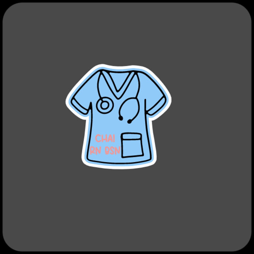 Personalize Name Scrub Top Sticker Respiratory Therapist - Etsy