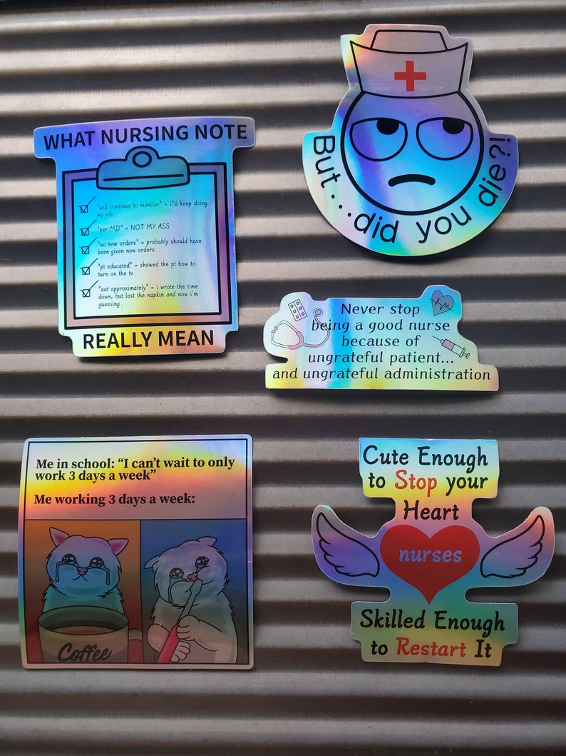 Nurse Stickers, 20 Pcs, Nurses Week, ER Nurse, ICU Nurse, Med Surg ...