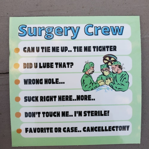 OR Nurse Sticker Funny OR Meme Surgery Nurse Sticker Scrub - Etsy