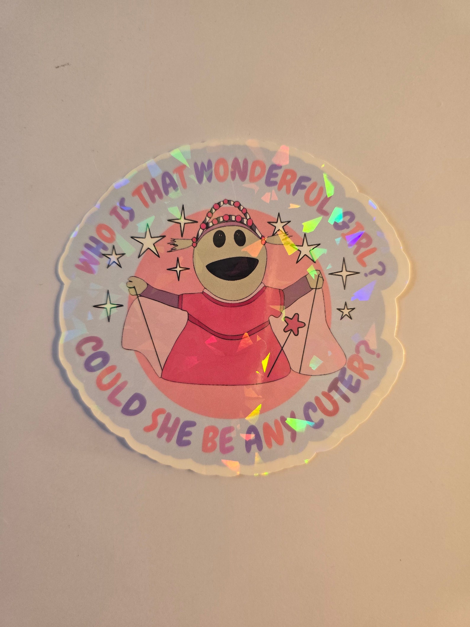 Nanalan Who's That Wonderful Girl Sticker, Nanalan Fanart Meme Sticker ...