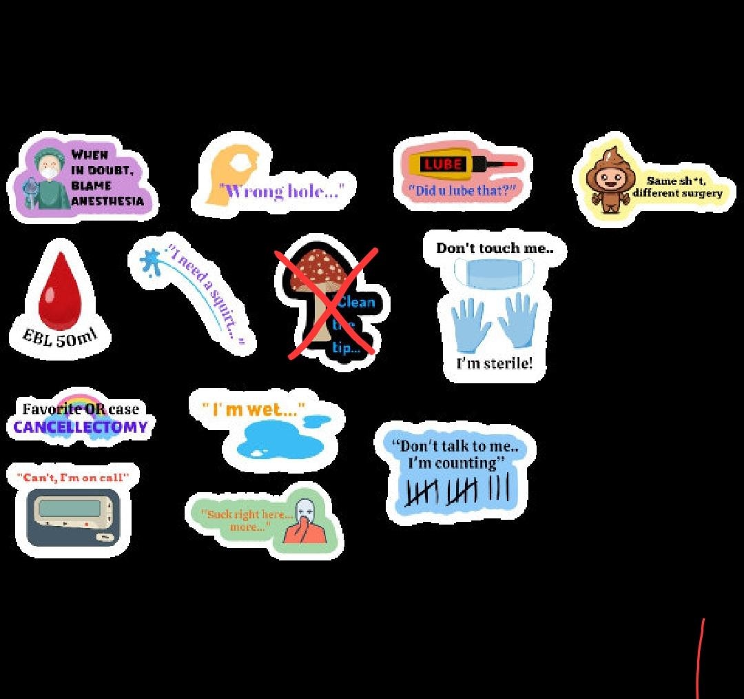 Funny OR Saying Stickers, Fun Cute Sticker for Operating Room Crews ...