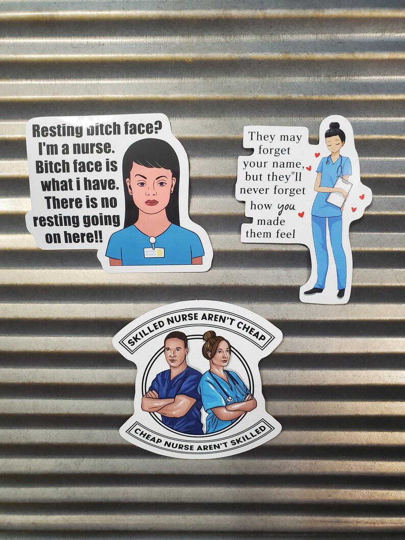 Nurse Stickers, 20 Pcs, Nurses Week, ER Nurse, ICU Nurse, Med Surg ...