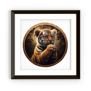 Baby Tiger Print Safari Animal Prints PRINTABLE Nursery Art - Etsy