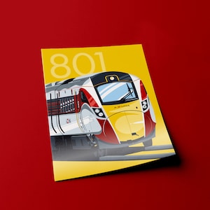 Class 801 LNER Azuma Locomotive Train Print, Train Wall Art, Boy Room ...