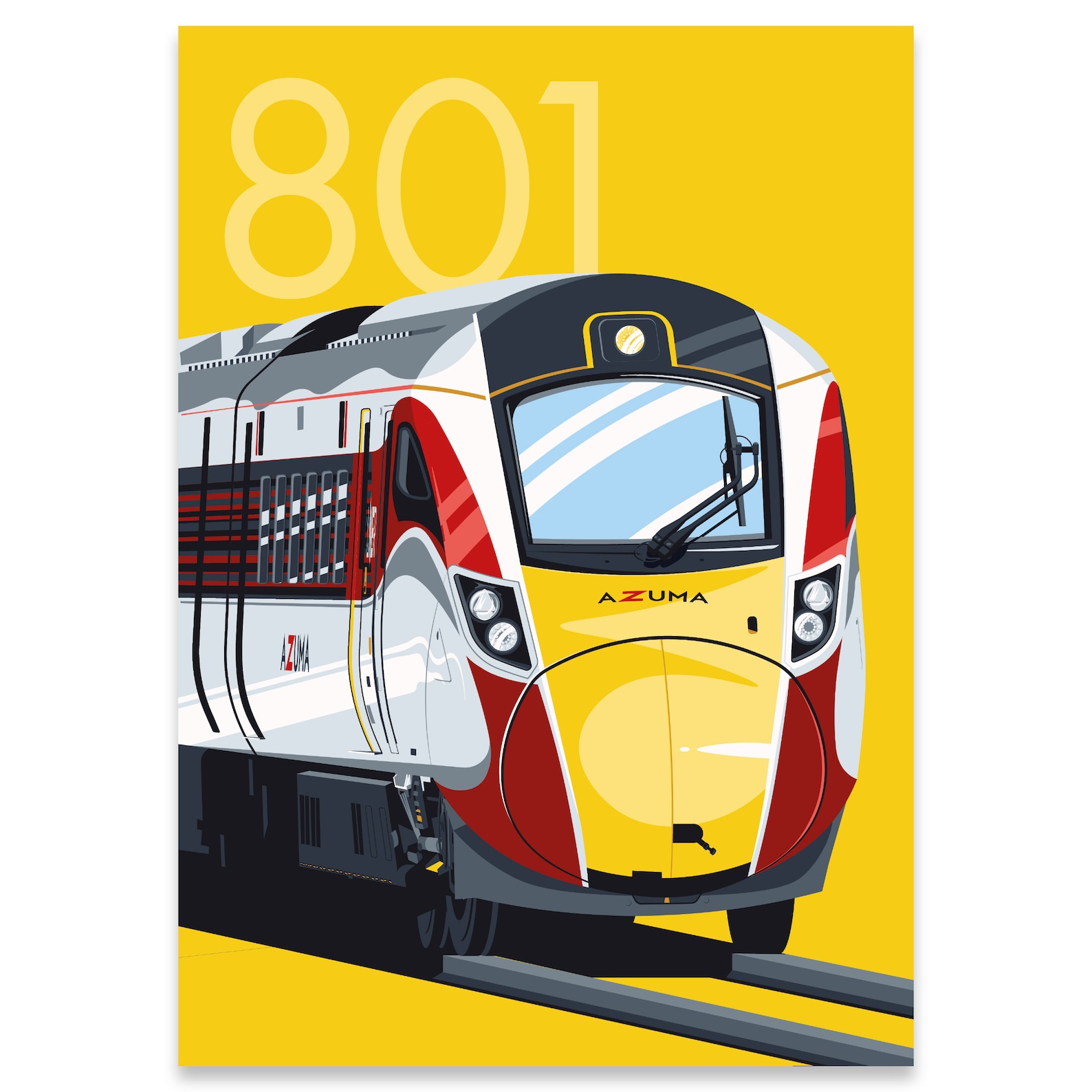 Class 801 LNER Azuma Locomotive Train Print Train Wall Art - Etsy UK