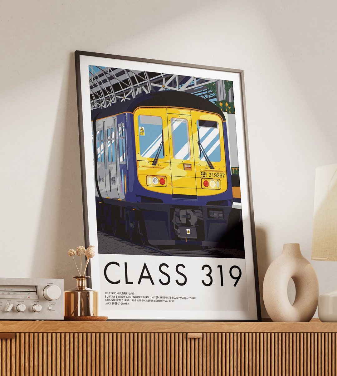 British Rail Class 319 Train Poster, Northern Rail Livery - Etsy