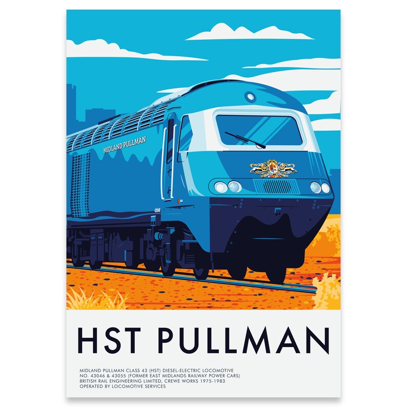 Midland Pullman HST Class 43 Locomotive Train Print Train - Etsy