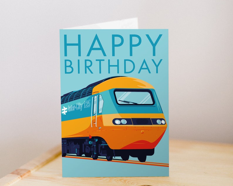 Intercity 125 HST Birthday Card British Rail Class 43 Locomotive Train ...