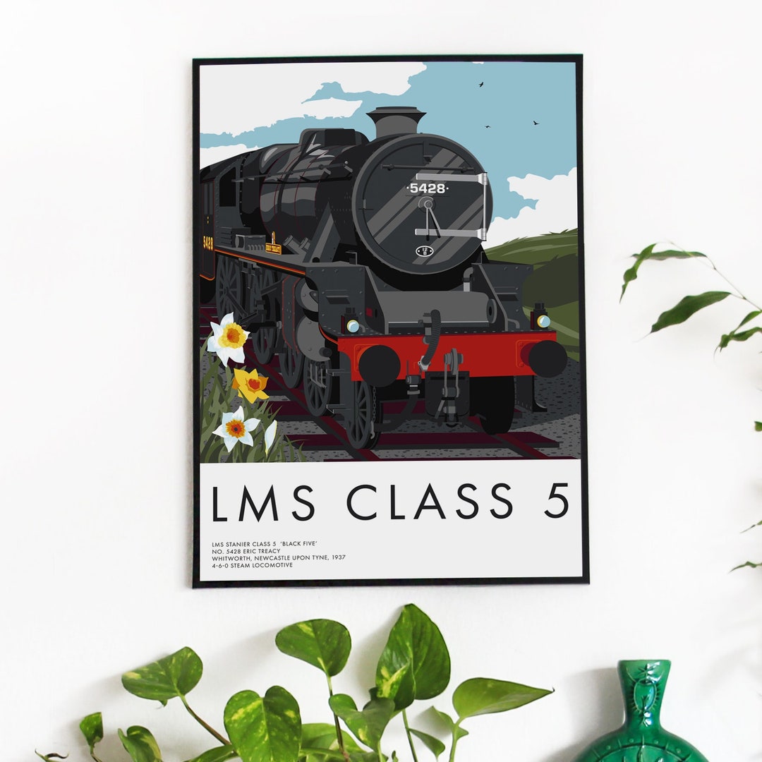 LMS Stainer Class 5 Locomotive, Black 5 Print Steam Lokomotive ...