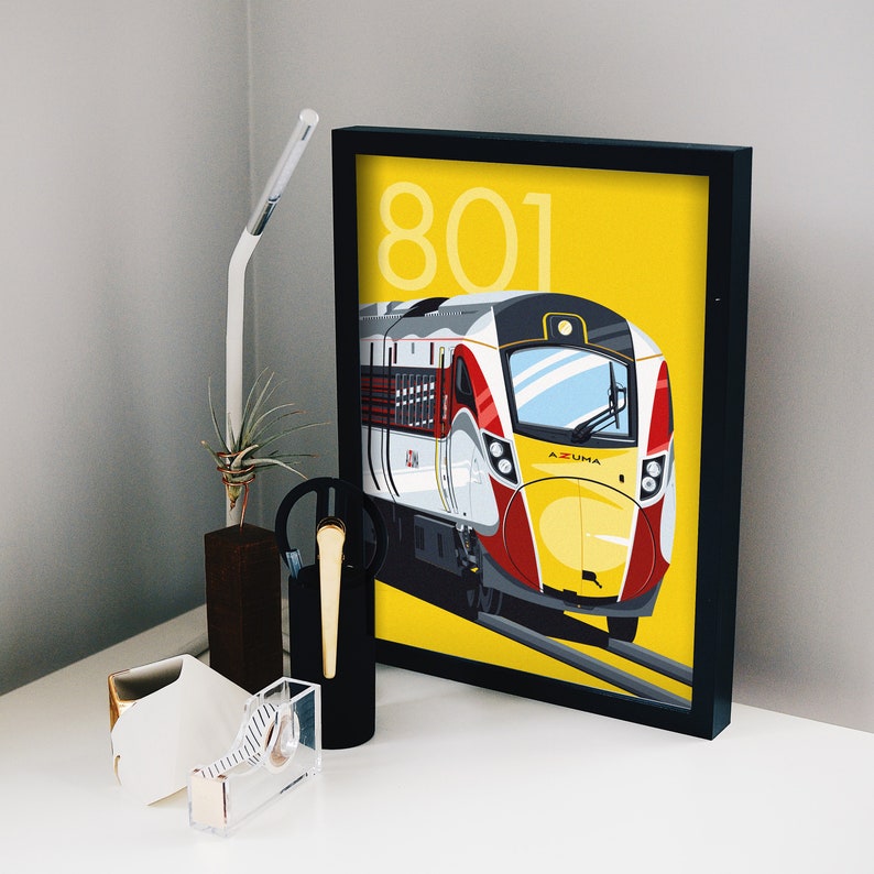Class 801 LNER Azuma Locomotive Train Print, Train Wall Art, Boy Room ...