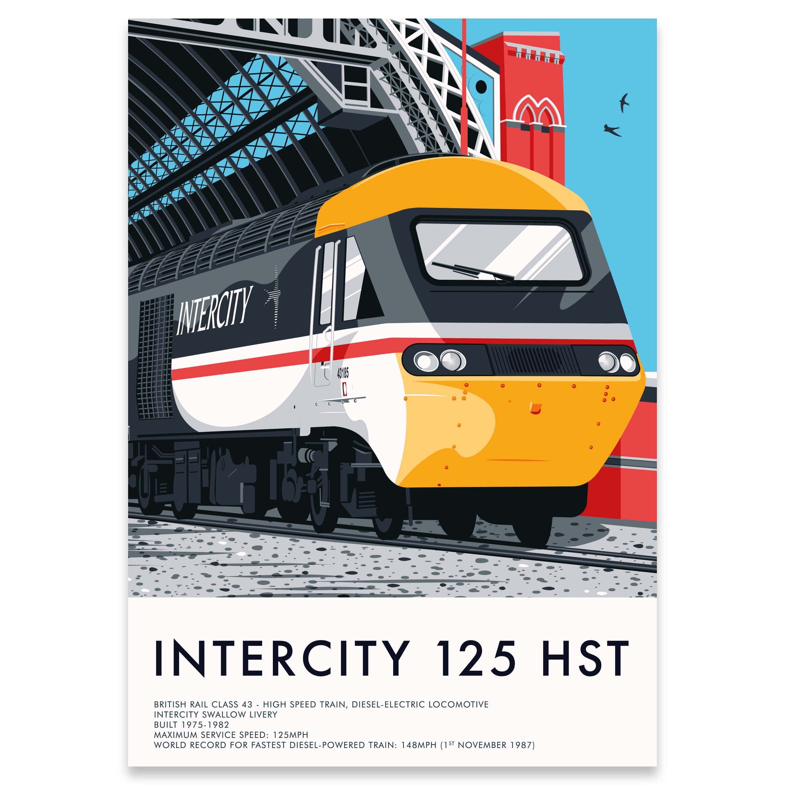 Intercity 125 HST - 3 Print Bundle - High Speed Train Posters - Train ...