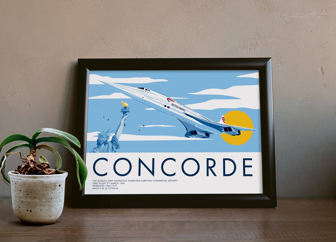 Concorde Aircraft Print - World's First Supersonic Passenger-carrying ...