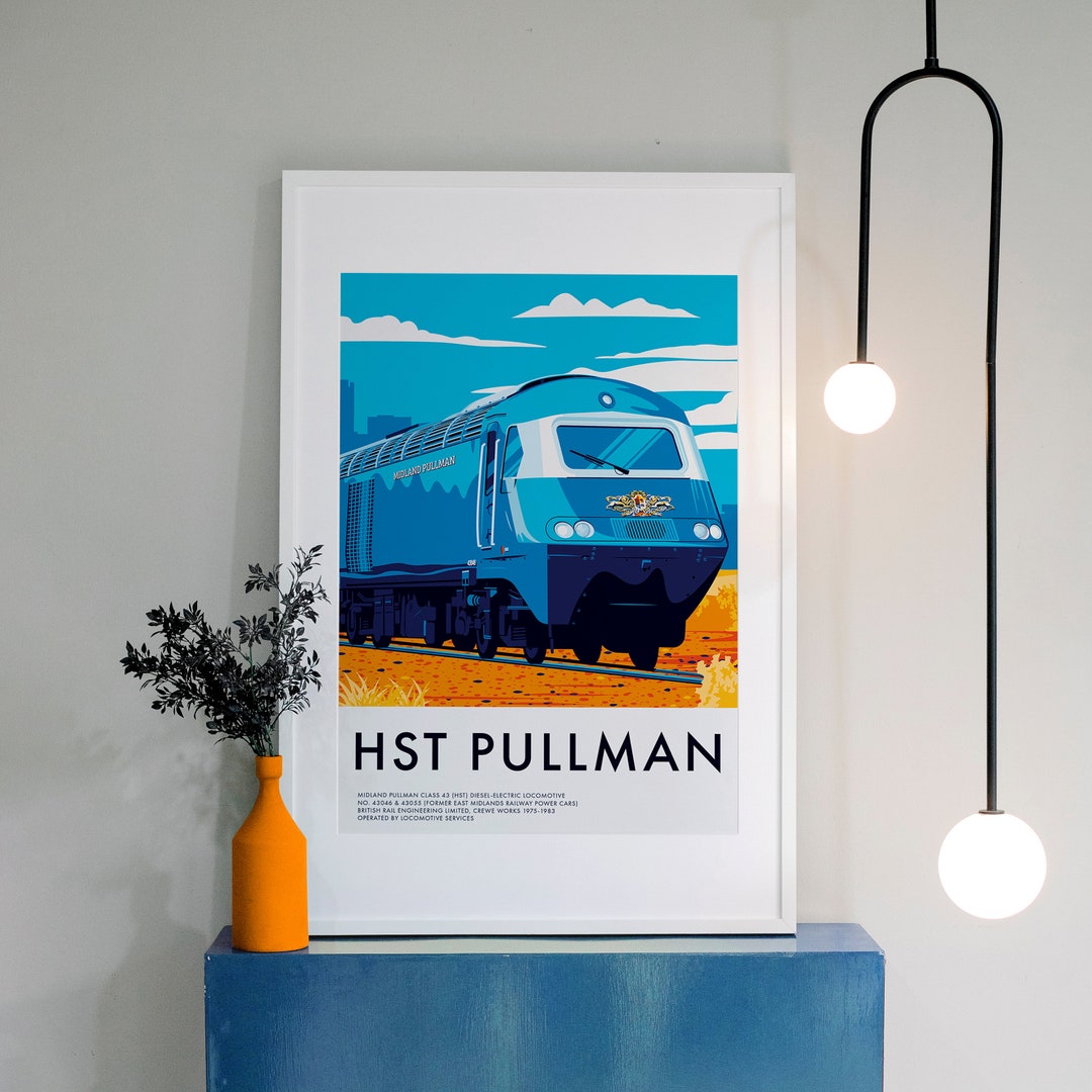 Midland Pullman HST Class 43 Locomotive Train Print, Train Wall Art - Etsy