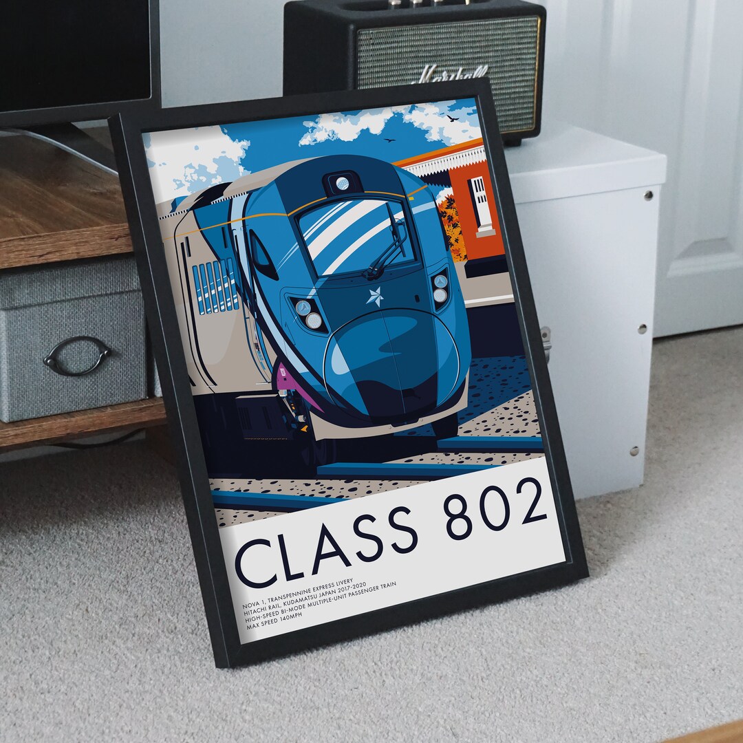 Class 802 NOVA 1 Transpennine Express BMU Train Print, Train Wall Art ...