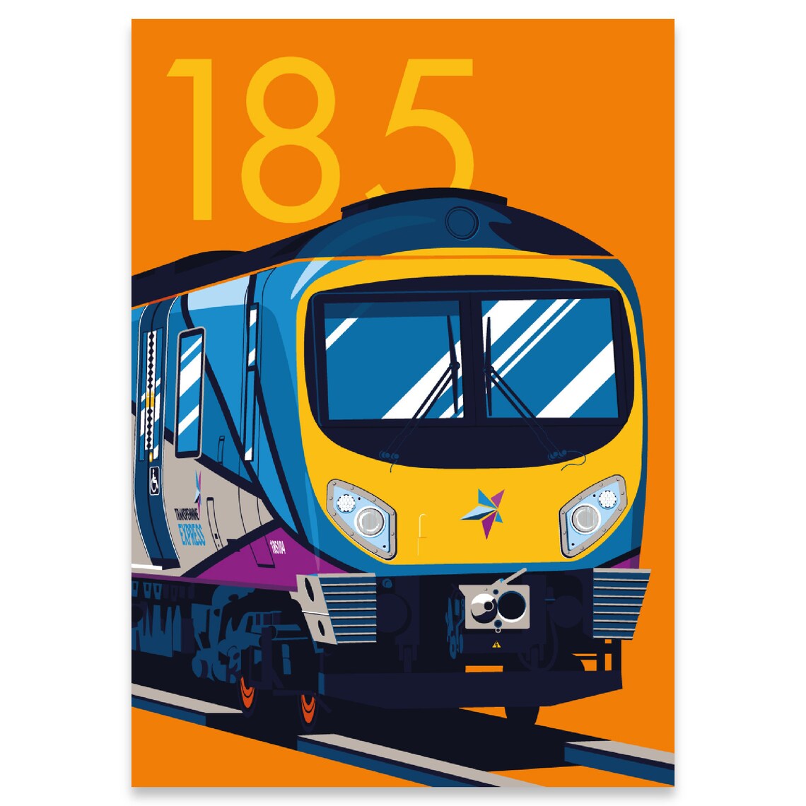 Transpennine Express Train Art Print, Class 185 Desiro DHMU - Etsy