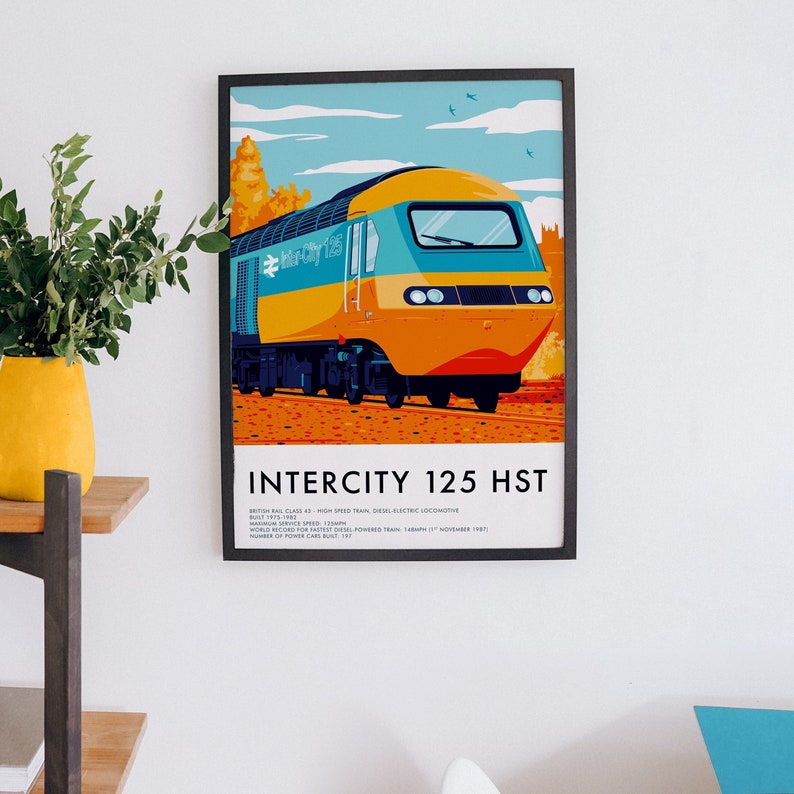 Intercity 125 HST British Rail Class 43 Locomotive Train - Etsy