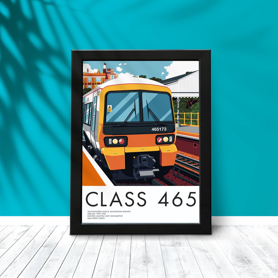 British Rail Class 465 Networker EMU South Eastern Train Print | Train ...