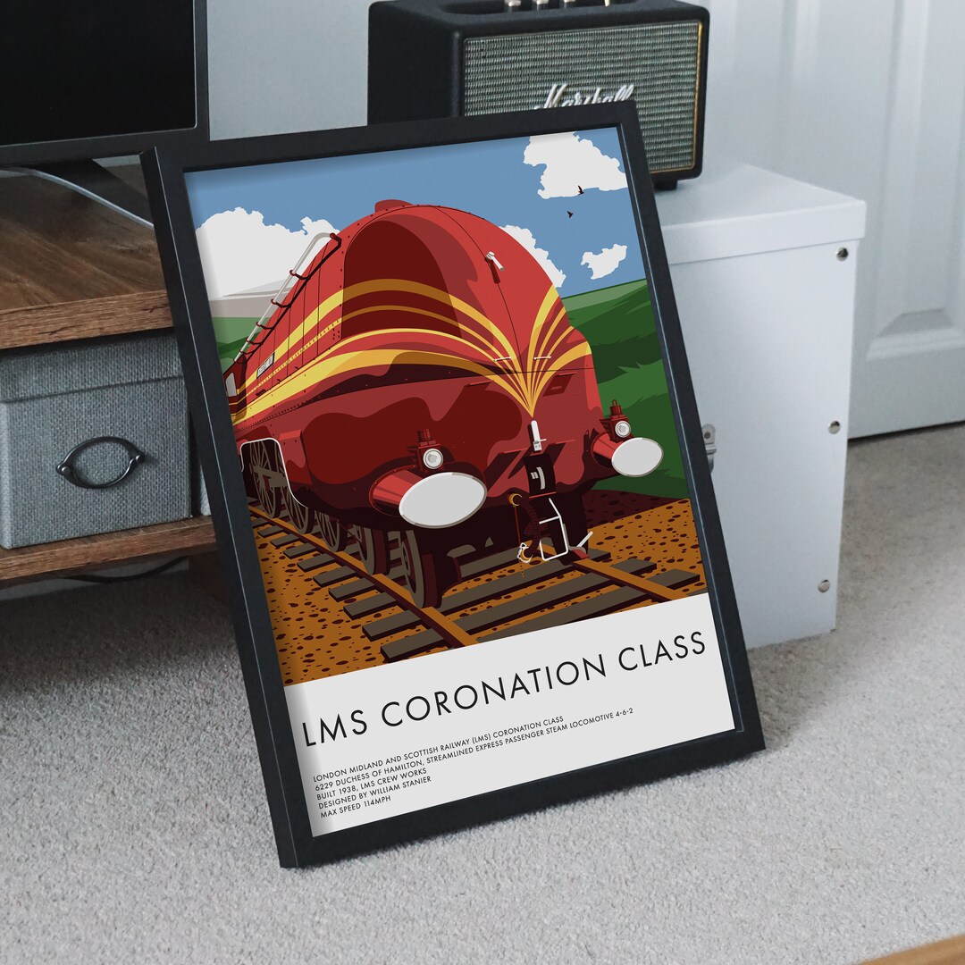 LMS Coronation Class Locomotive Train Print, Train Wall Art - Etsy