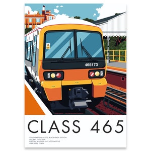 British Rail Class 465 Networker EMU South Eastern Train Print | Train ...