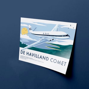 De Havilland Comet 1 Aircraft Print - World's First Jet Airliner Poster ...