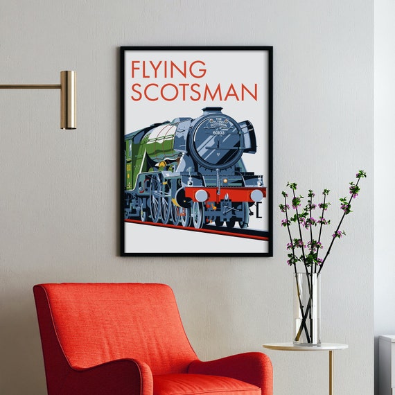 Flying Scotsman Class A3 Locomotive Train Poster Print | Etsy