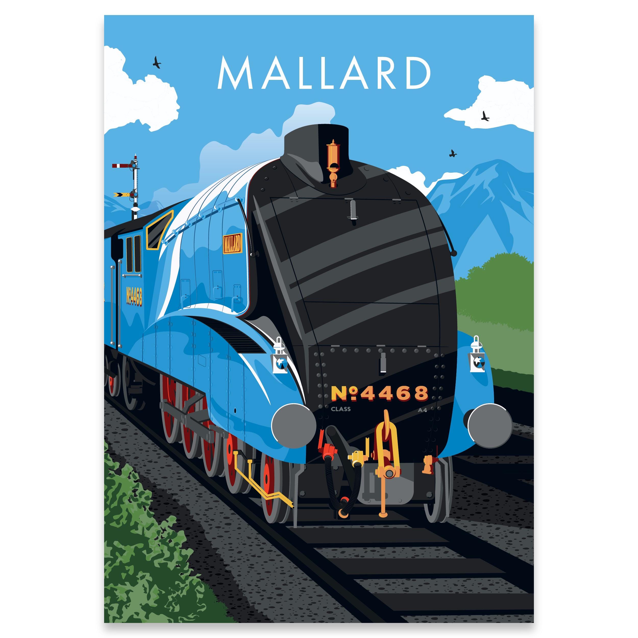 LNER Class A4 Mallard Locomotive Train Print, Train Wall Art - Etsy