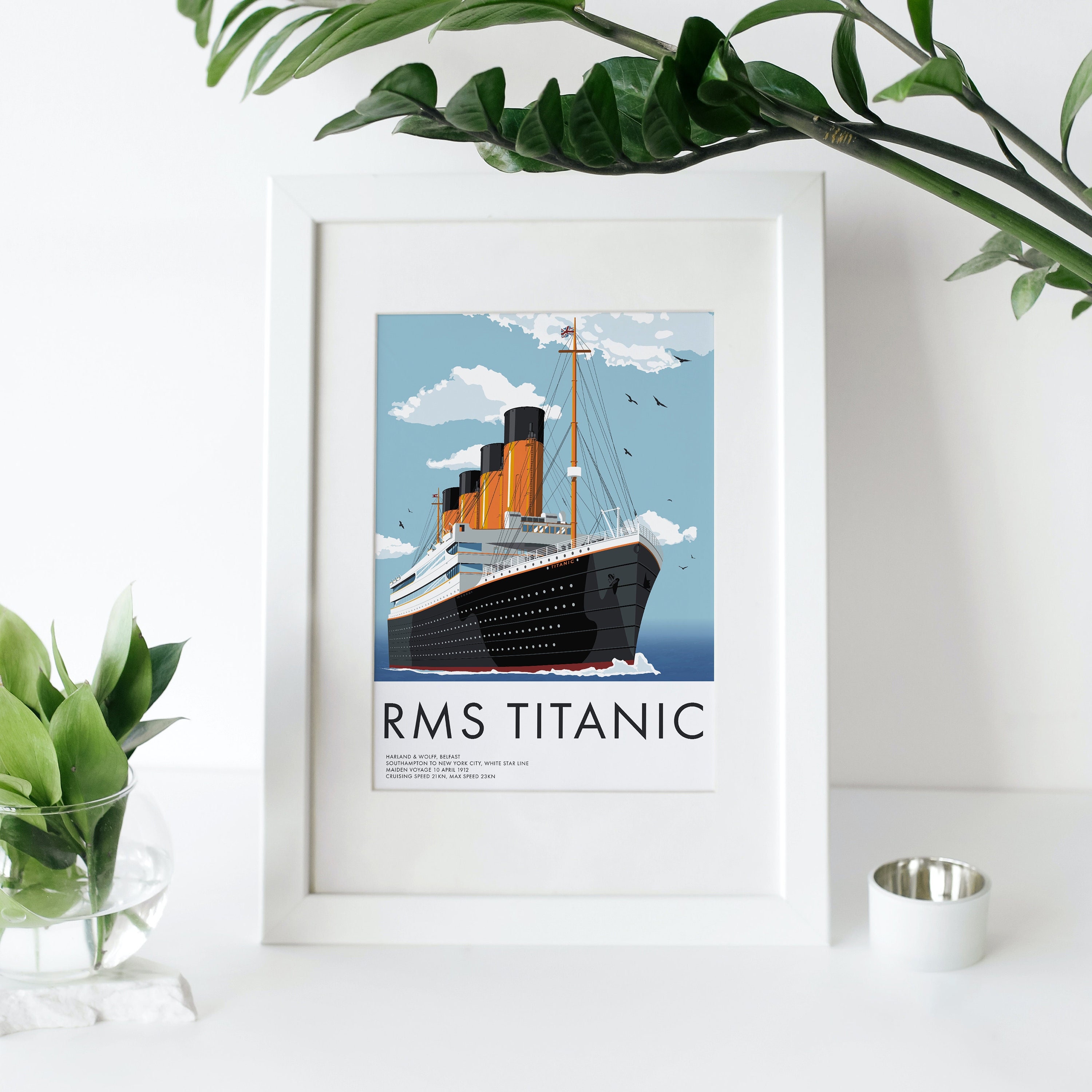 Vintage Titanic Poster High-quality Art Print of the Iconic - Etsy UK