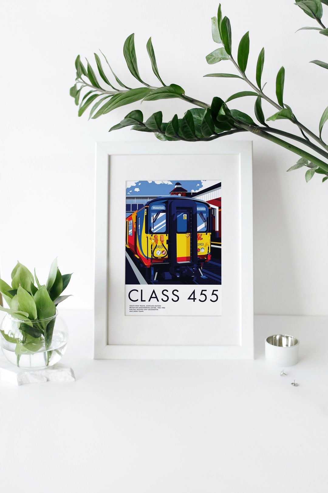 British Rail Class 455 Train Art Print | South West Trains - Etsy
