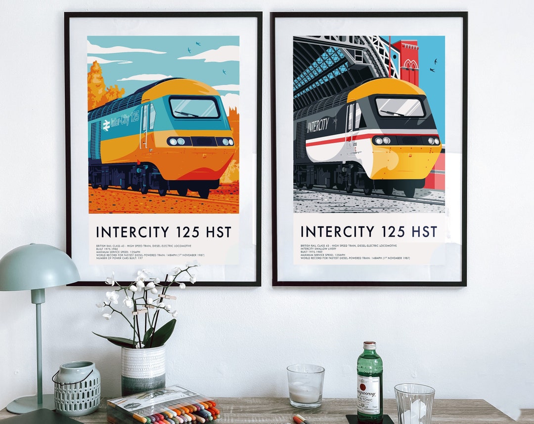 Intercity 125 HST Train Poster – British Rail Art Print Bundle - Etsy UK