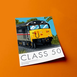 British Rail Class 50 Locomotive Print | Intercity Swallow Livery - Etsy