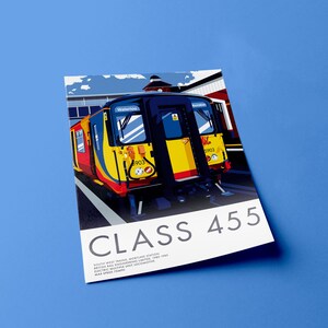 British Rail Class 455 Train Art Print | South West Trains - Etsy UK