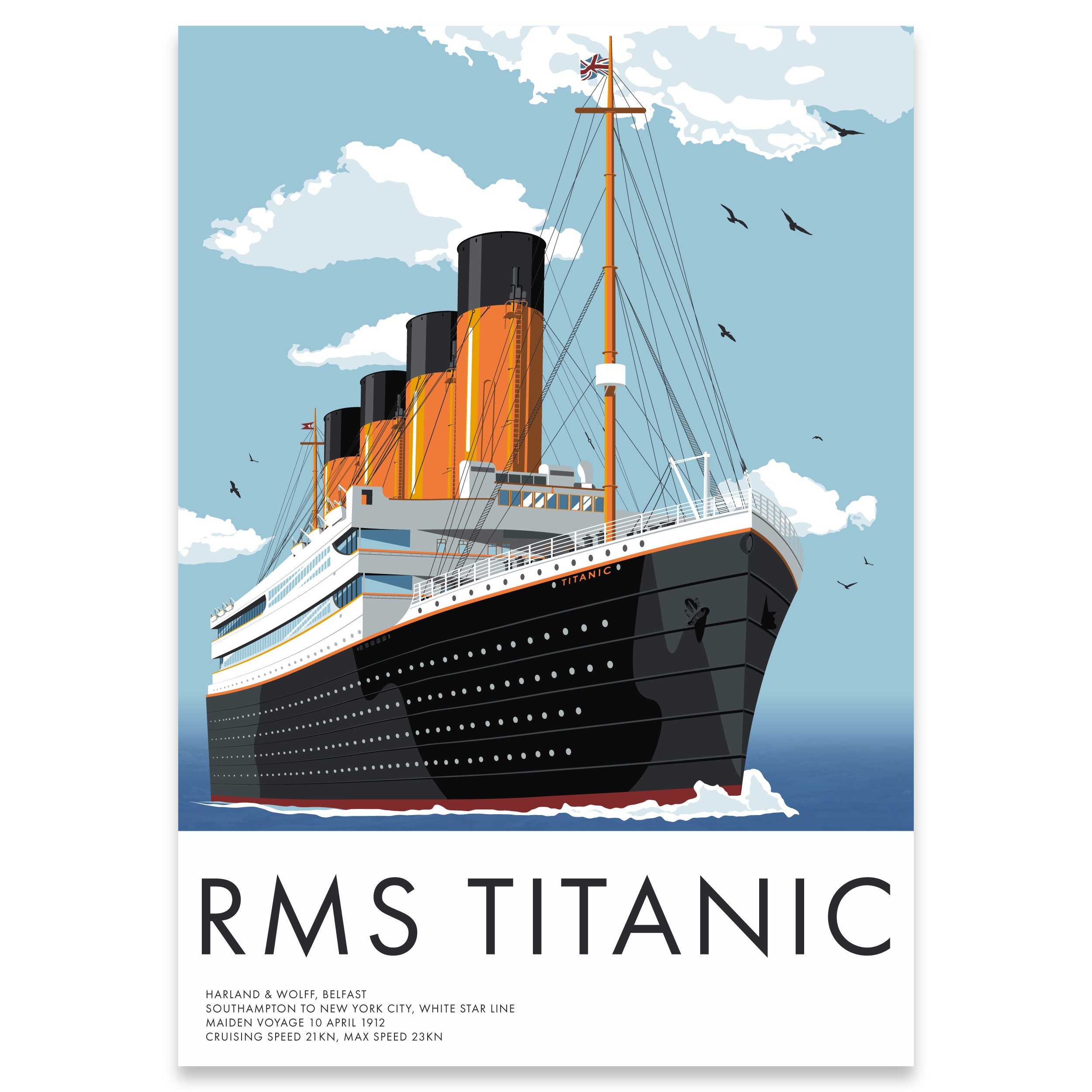 Vintage Titanic Poster High-quality Art Print of the Iconic - Etsy UK
