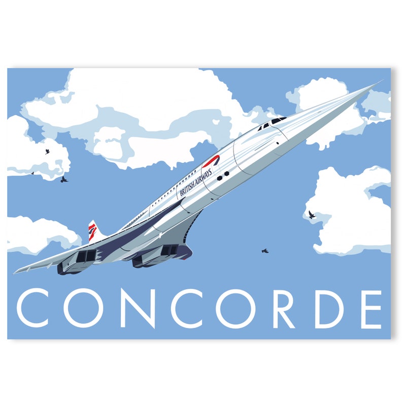 Concorde Aircraft Print - World's First Supersonic Passenger-carrying ...