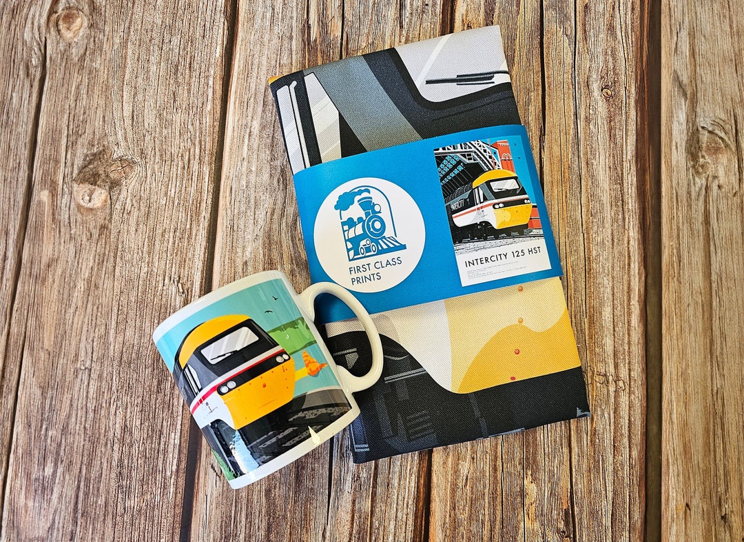 COMBO Tea Towel & Mug Set High Speed Train Intercity 125 - Etsy