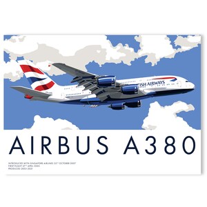 2 Pack Bundle: Airbus A380 & Airbus 350 in British Airways Livery Print ...