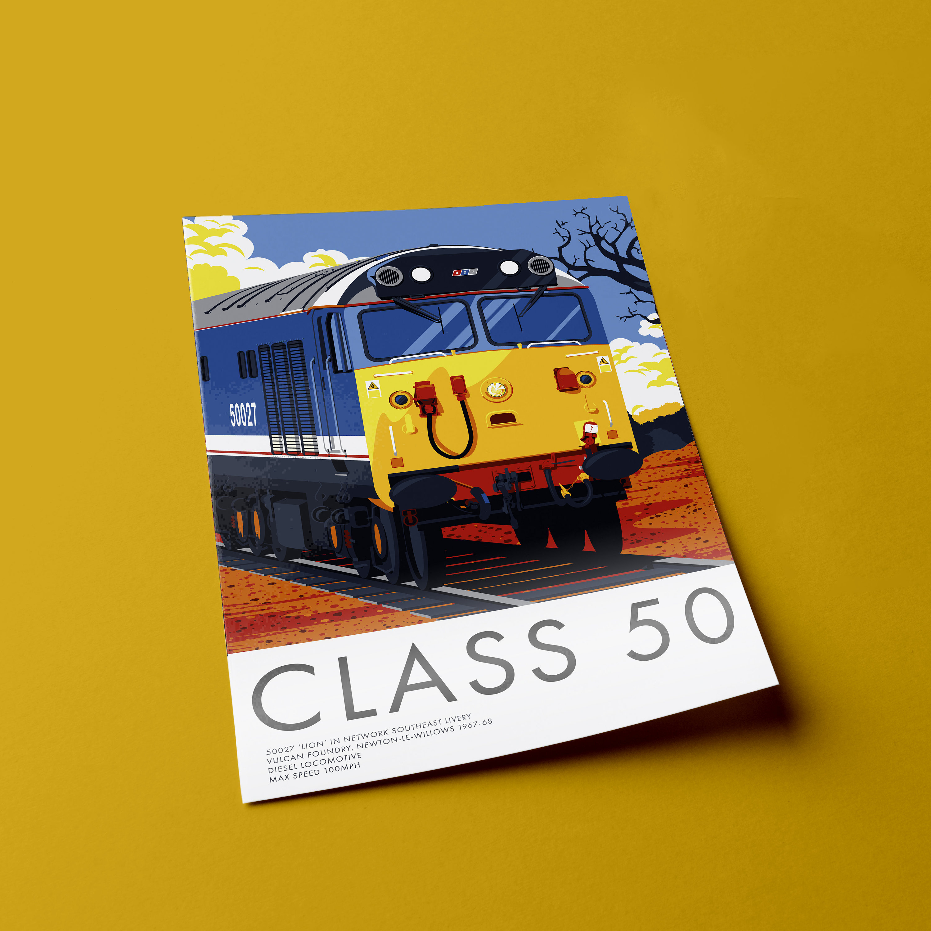 Class 50 Locomotive Train Print Train Wall Art - Etsy