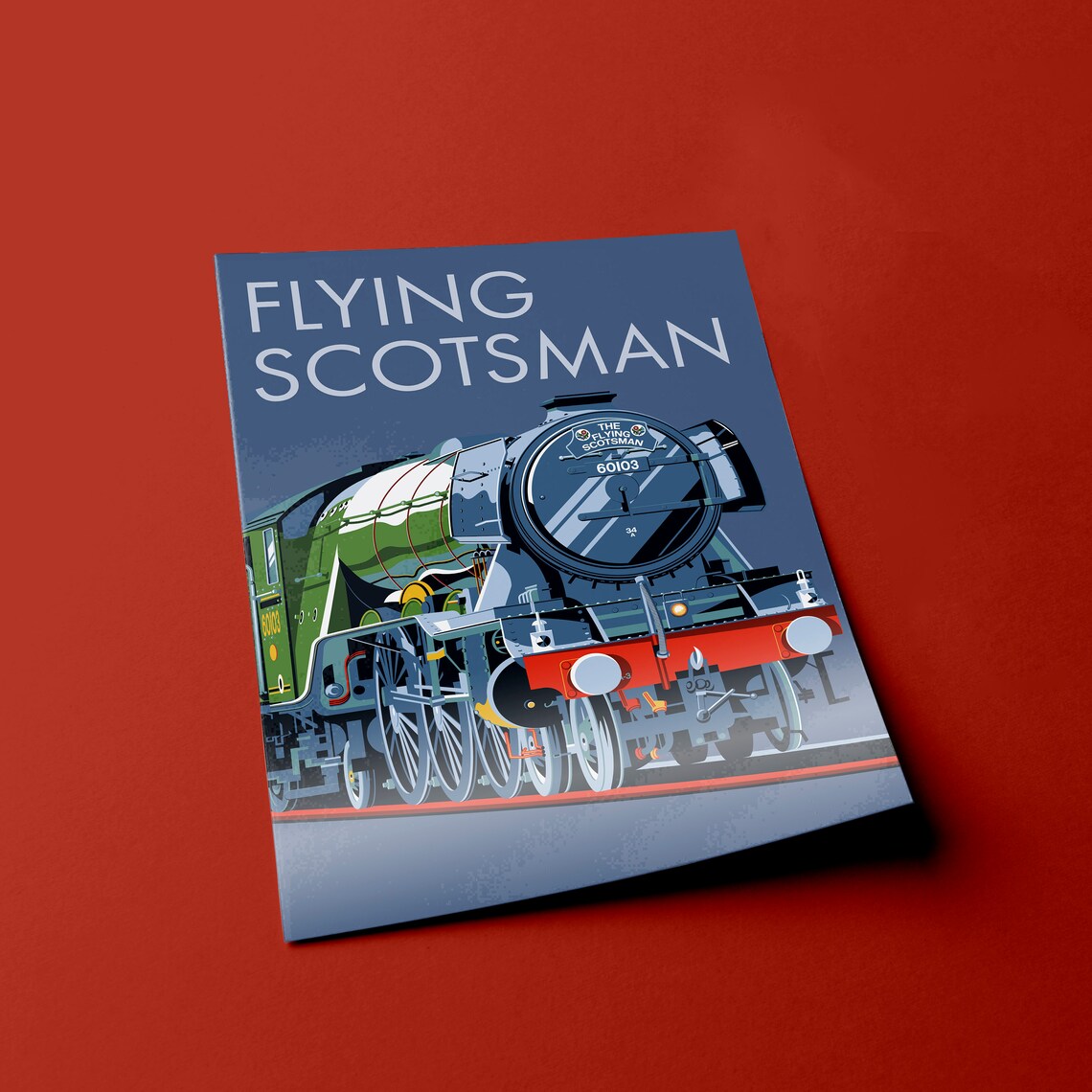 Flying Scotsman Class A3 Locomotive Train Print, Train Poster, Train ...